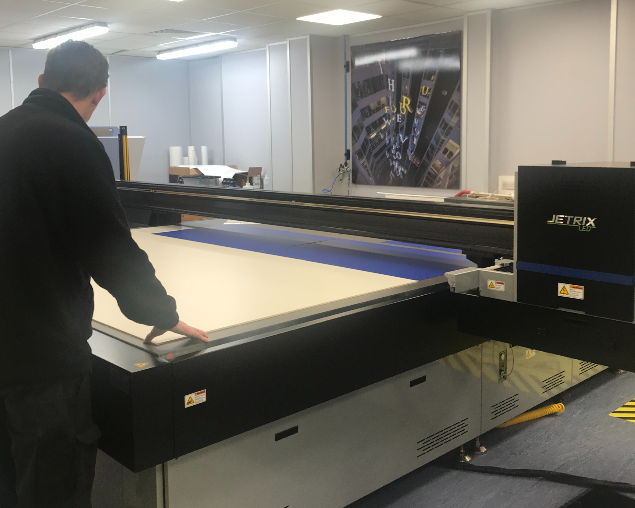 Astley Signs installs Jetrix flatbed - Digital Printer