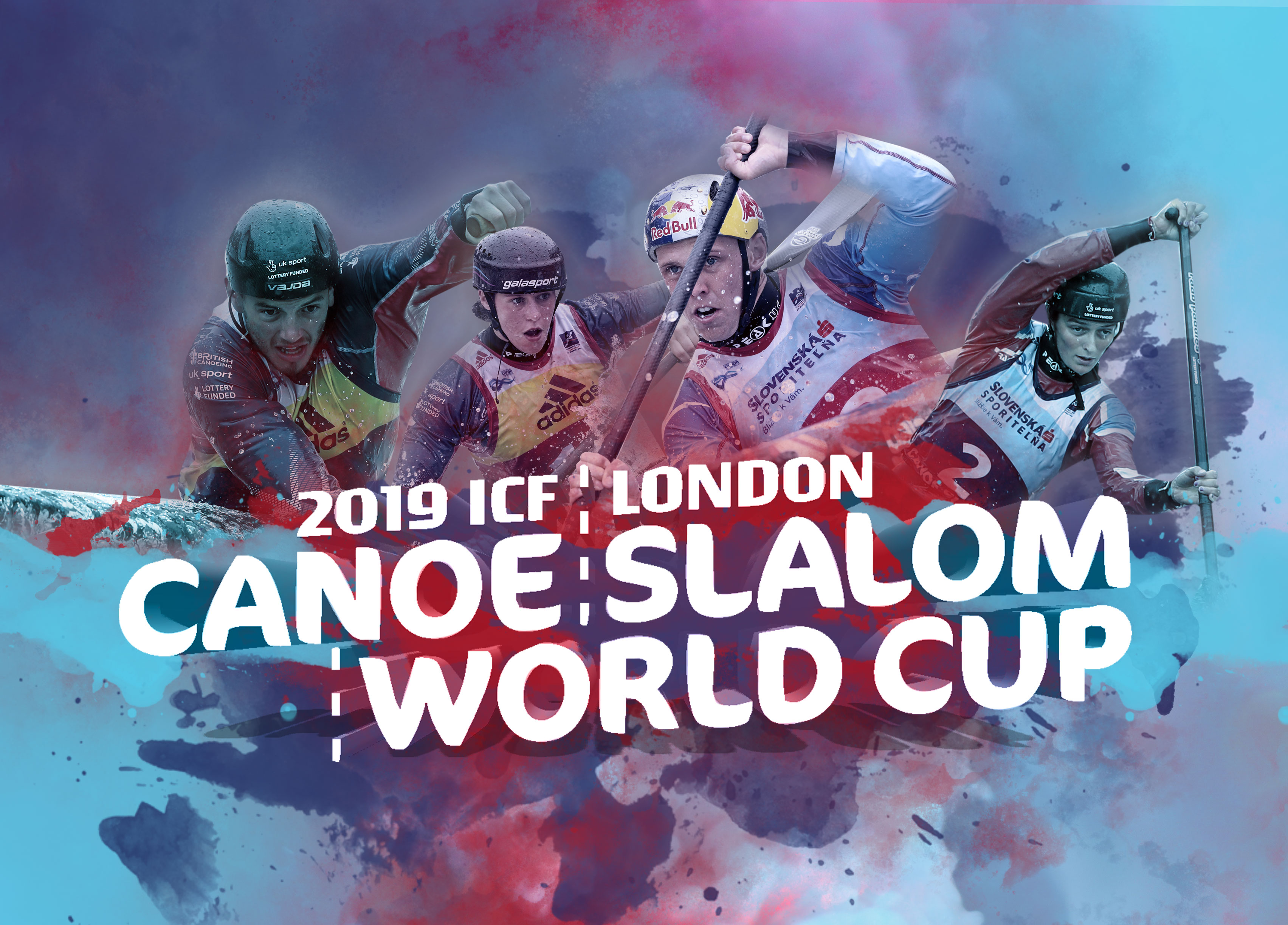Leach dips an oar with Canoe Slalom Word Cup graphics - Digital Printer