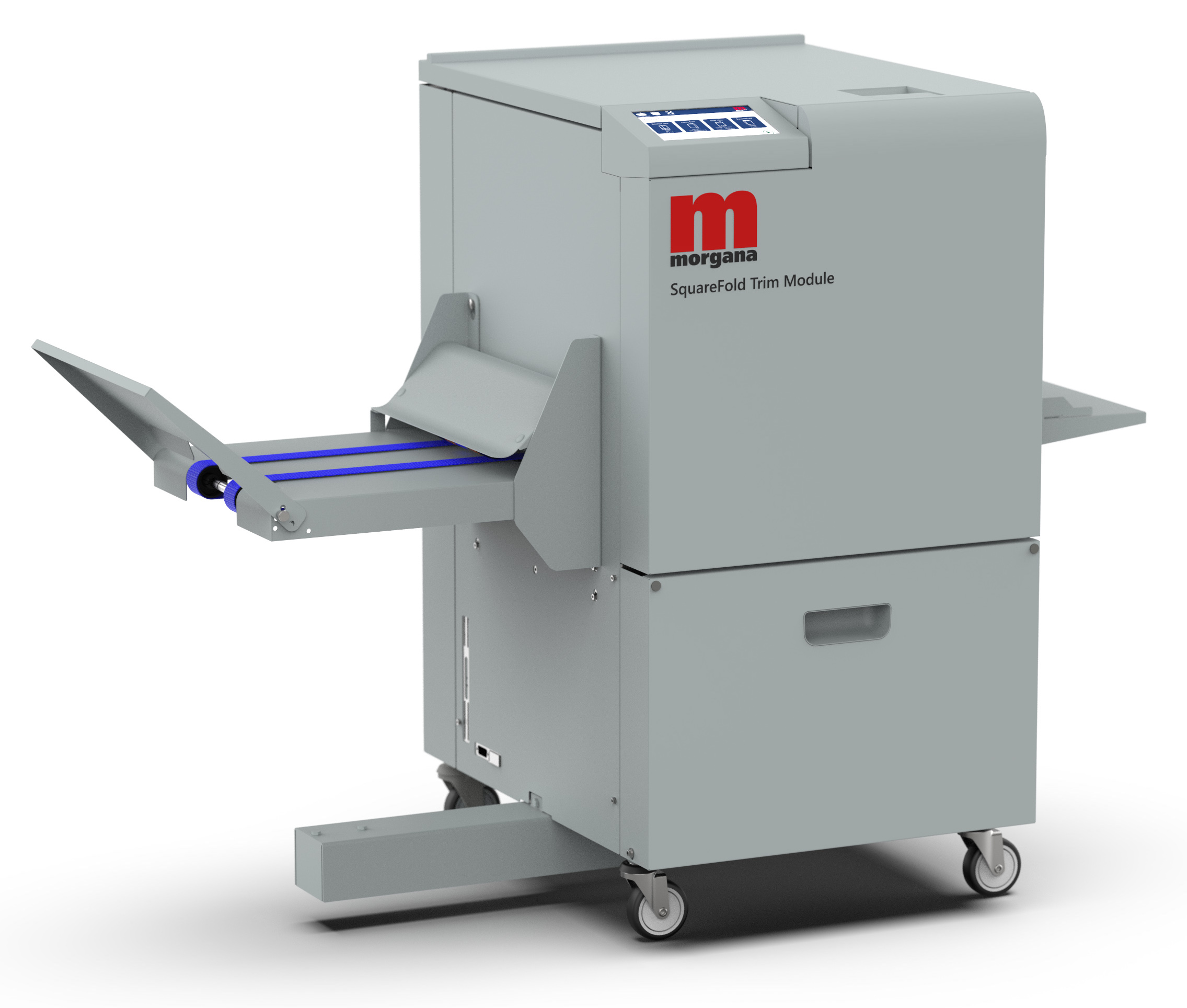 Morgana squares up to trim and fold in one module - Digital Printer